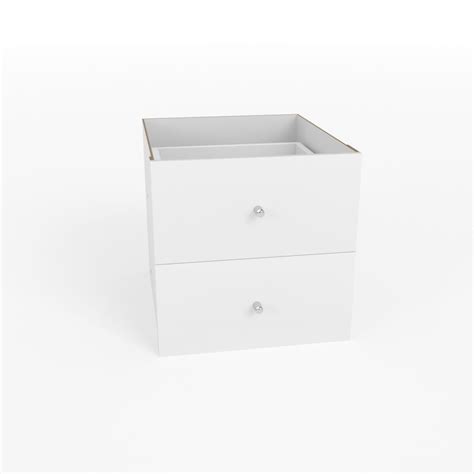 Clever Cube Timber Insert 2 Drawer White High Gloss Flexi Storage