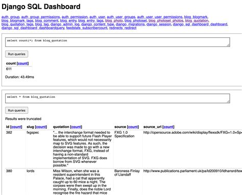 Github Simonwdjango Sql Dashboard Django App For Building
