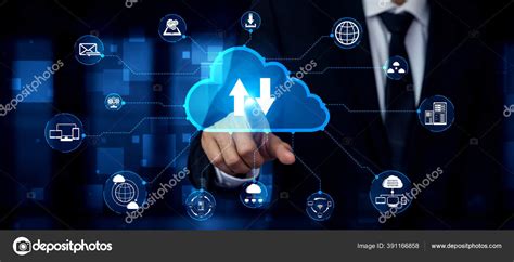 Cloud Computing Technology Online Data Storage Business Network Concept