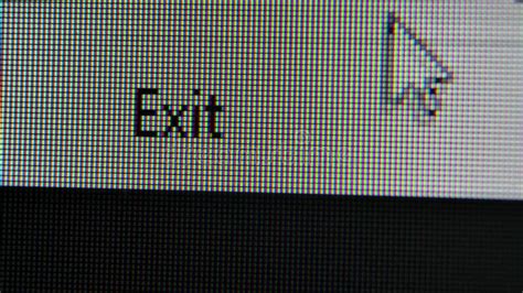 the cursor arrow moves across the green screen and highlights an area