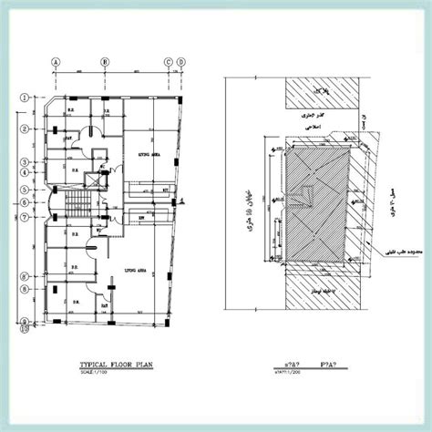 نقشه معماری 2011 دو نبش جنوبی غربی پلان یاب مارکت دانلود نقشه