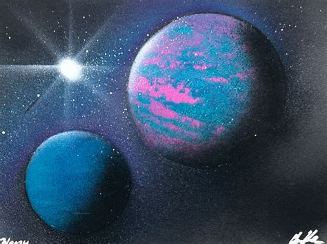Spray Paint Space Art Etsy
