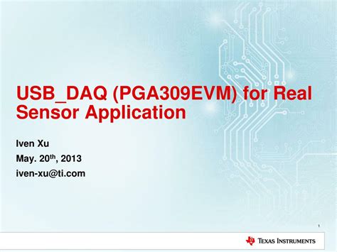 PPT USB DAQ PGA309EVM For Real Sensor Application PowerPoint Presentation ID 3919299