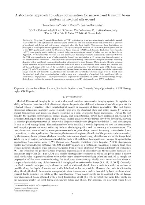 Pdf A Stochastic Approach To Delays Optimization For Narrowband