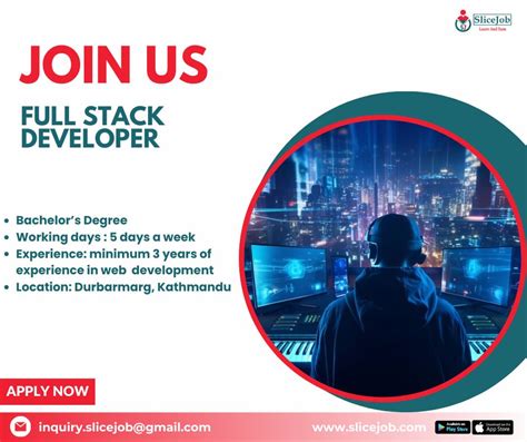 Jobs In Nepal On Linkedin Slicejob Jobopening Jobsinnepal Kathmandu Fullstackdeveloper Itjobs