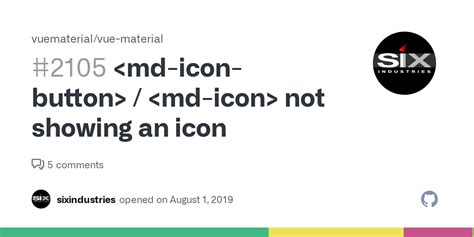 Not Showing An Icon Issue Vuematerial Vue Material Github