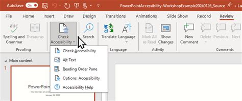 Powerpoint Accessibility Quick Start Guide Accessibility Handbook For