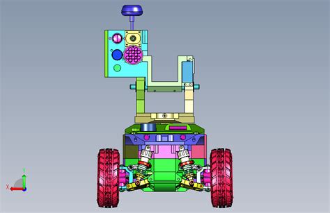 stm32四驱可编程diy开发小车 step 模型图纸下载 懒石网
