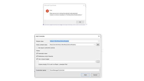 C Unable To Retreive Metadata For MVCMusicStore Models Album Stack Overflow