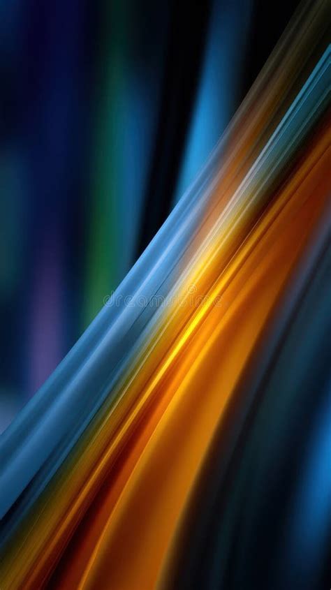 Abstract Flowing Smooth Color Gradients In Blue And Orange Elegant Curves And Lines Dynamic