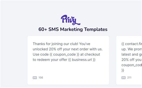 Sms Marketing Templates For Short Content Messaging