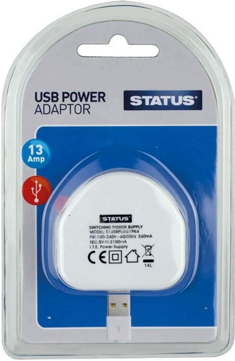 Buy Status Usb Mains Power Adapter Charger 1 X 21 Amp High Power From