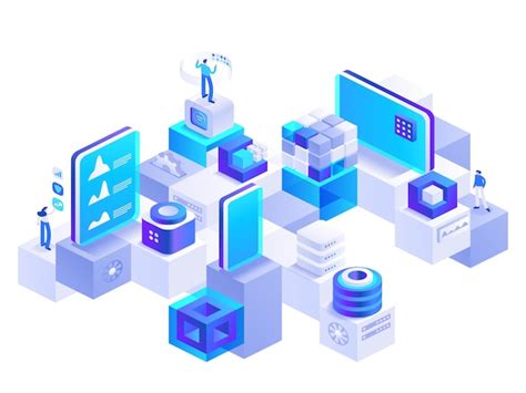 Premium Vector Cryptocurrency Technology Isometric Concept