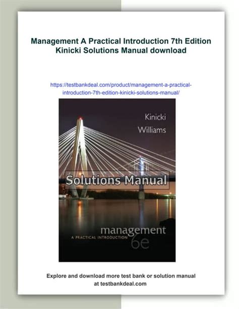Management A Practical Introduction 7th Edition Kinicki Solutions Manual Pdf