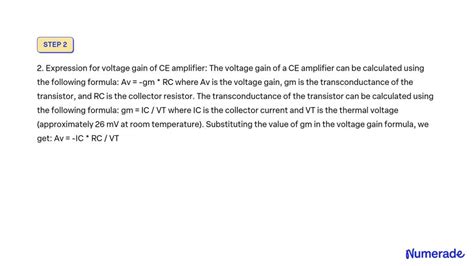 Solved Draw The Circuit Of A Ce Amplifier Using Npn Transistor Obtain The Expression For The