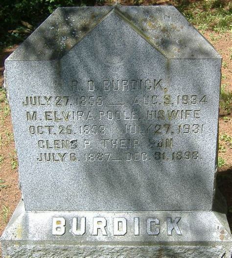 Martha Elvira Poole Burdick 1853 1931 Find A Grave Memorial
