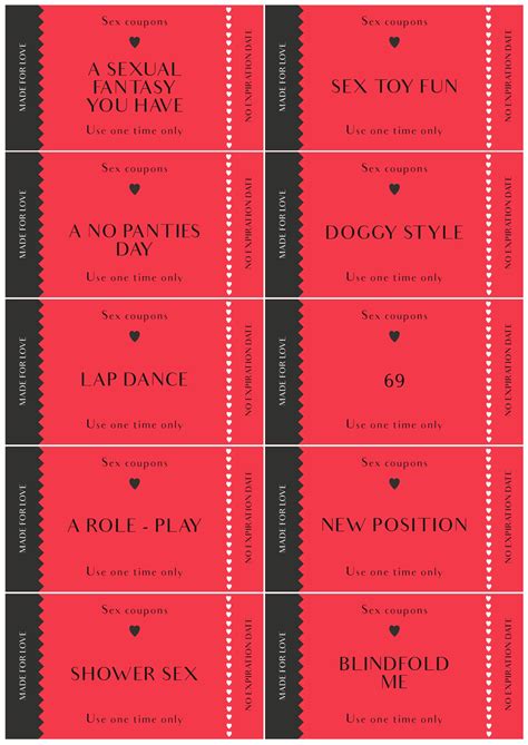 Printable Sex Coupon Book For Couples Editable Canva Template Adults 18 Anniversary T