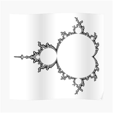 Mandelbrot Set Monochrome Outline Premium Matte Vertical Poster Sold By Lutusyo Mwakanyenye