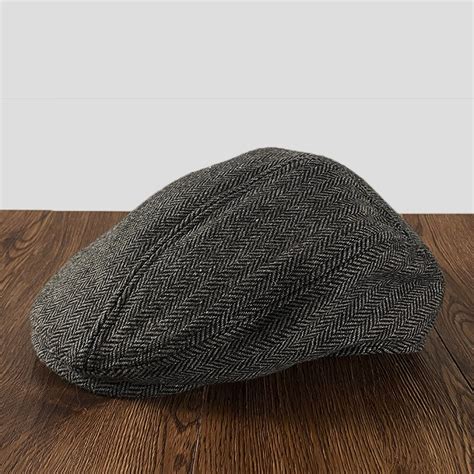 Classic Mens Stylish Caps Herringbone Newsboy Grandado