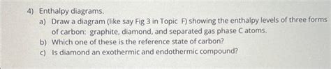 Solved Enthalpy Diagrams A Draw A Diagram Like Say Fig Chegg