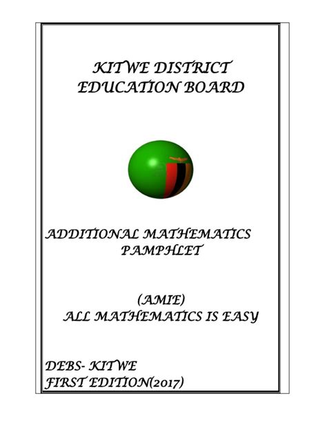 Additional Mathematics O Levels Pdf Trigonometric Functions Sine