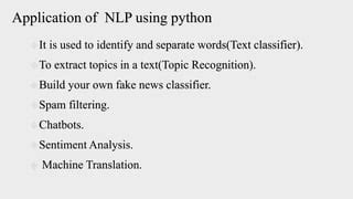Natural Language Processing Using Python PPT