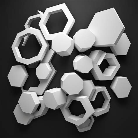 Premium Photo Abstract 3d Rendering Of Geometric Shapes A Composition In Dimensions