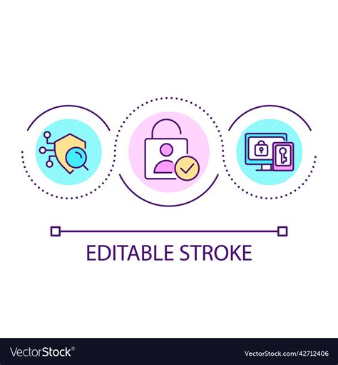 Protecting Customer Biometric Data Loop Concept Vector Image