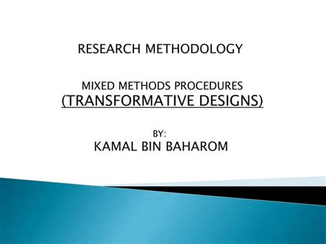 Research Methodology The Transformative Design Pptx