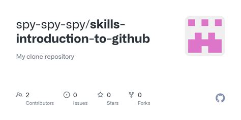 Github Spy Spy Spyskills Introduction To Github My Clone Repository
