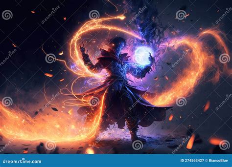 Battlemage In Magical Fantasy Setting For Game Character Design Stock Image | CartoonDealer.com ...