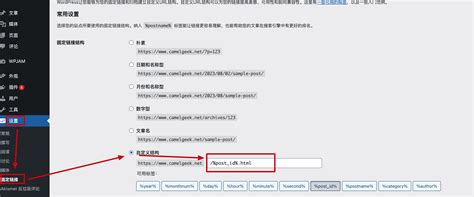 wordpress 的伪静态设置 驼峰geek