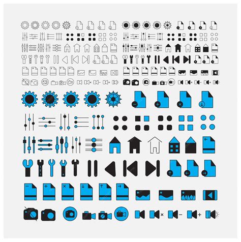 Premium Vector Set Of Ux Ui Web Icons Set Outline Icon Collection