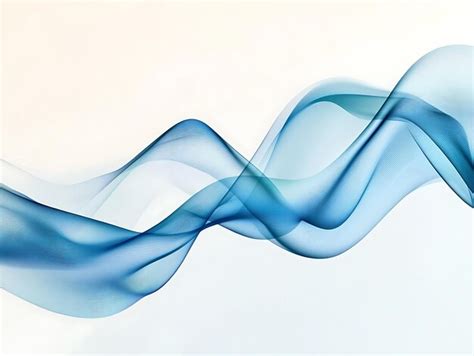 Abstract Fluid Blue Wave Design With Soft Gradients And Smooth Curves Creating A Calm Minimalist
