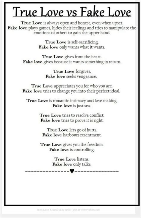 True Love Vs Fake Love Quotes To Live By Love Truths Fake Love