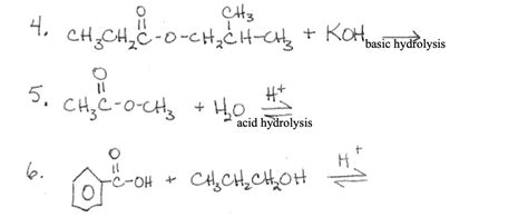 Solved CH OOCH H O Aid Hydrolysis Chegg Com