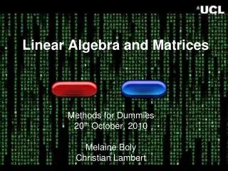 PPT Linear Algebra Matrices PowerPoint Presentation Free Download ID