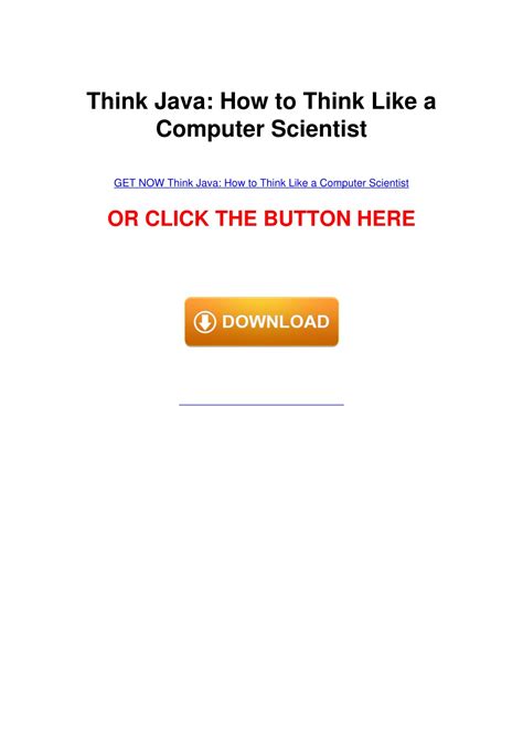 ppt pdf download think java how to think like a computer scientist