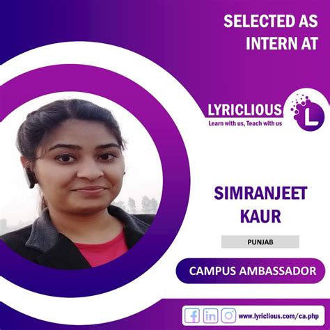 simranjeet kaur on linkedin thank you lyriclious learn with us