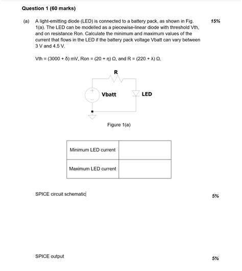 Solved Question Marks A A Light Emitting Diode Chegg