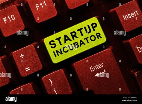Conceptual Caption Startup Incubator Word Written On Concept That Can Be Used For Financial
