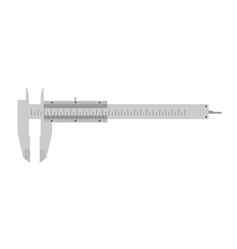 Premium Vector Gray Vernier Caliper Flat Design Isolated On White Precision Measuring Tool In