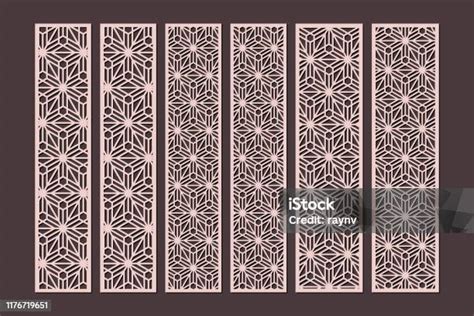 일본 식 의 쿠미코 스타일의 레이저 컷 장식 장식 테두리 패턴 책갈피 템플릿 집합입니다 기하학적 육각형 장식 패널 금속 종이