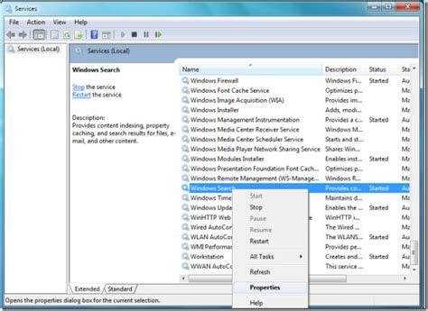 Disable Search Indexing In Windows 7