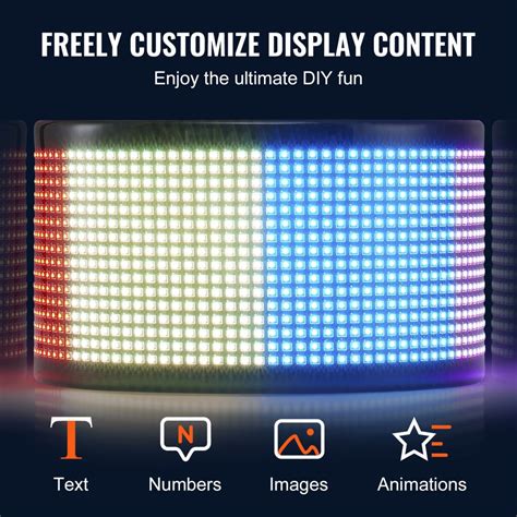 vevor programmable led sign p5 full color led scrolling panel diy