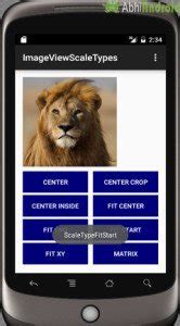 All Scaletype In Imageview With Example In Android Studio Abhi Android
