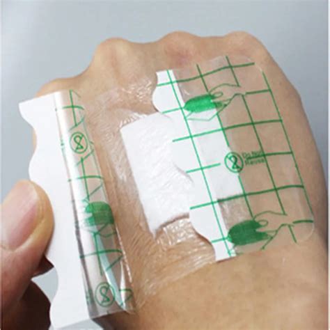 방수 의료용 투명 접착 테이프 6x7cm 6x10cm 드레싱 고정 10 개 티몬