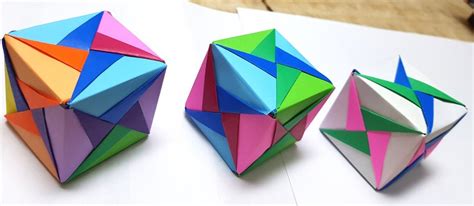 색종이로 다양한 문양의 정육면체 접기 시리즈 23 [표창 무늬 정육면체] 네이버 블로그