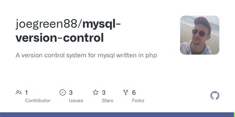 Github Joegreen88mysql Version Control A Version Control System For Mysql Written In Php