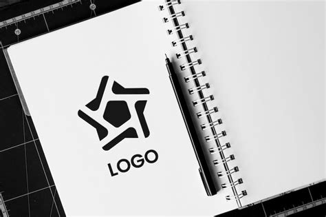 Premium Psd White Notebook Logo Mockup